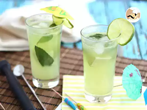Recept på alkoholfri gurka mojito-cocktail
