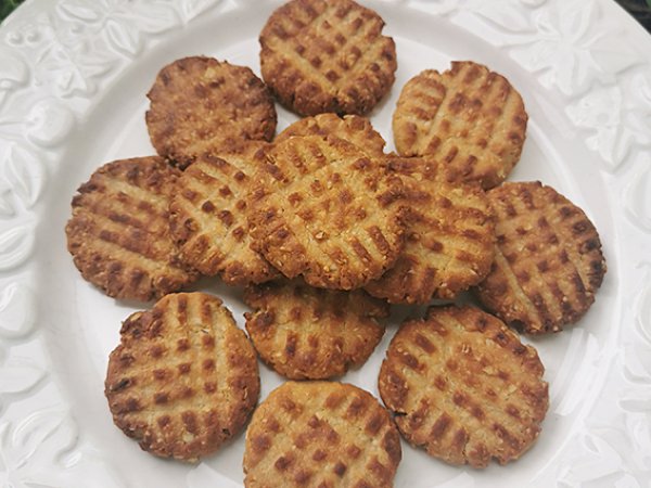 Recept på kex med jordnötssmör utan tillsatt socker