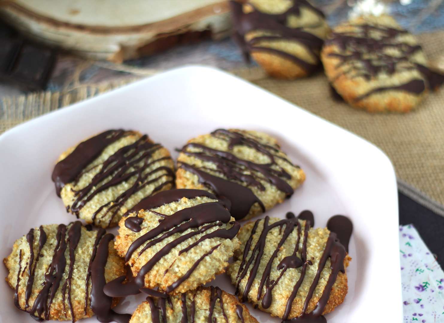 Okara-kex med havre och choklad